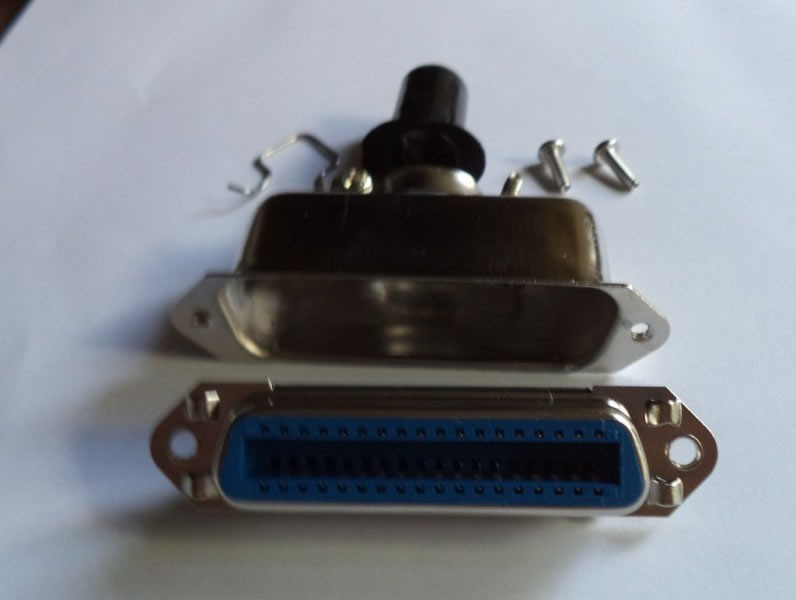 Conector Centronics Fêmea solda fio com capa metalica 36 Pinos ...