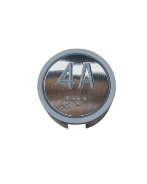 Botão De Chamada 4A Com Braile Para Elevador - LED Azul 24 VDC 42,0mm ...