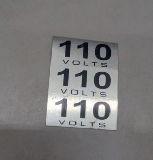Etiqueta de Identificação de 110V Vinil Autoadesivo | Movestock.com